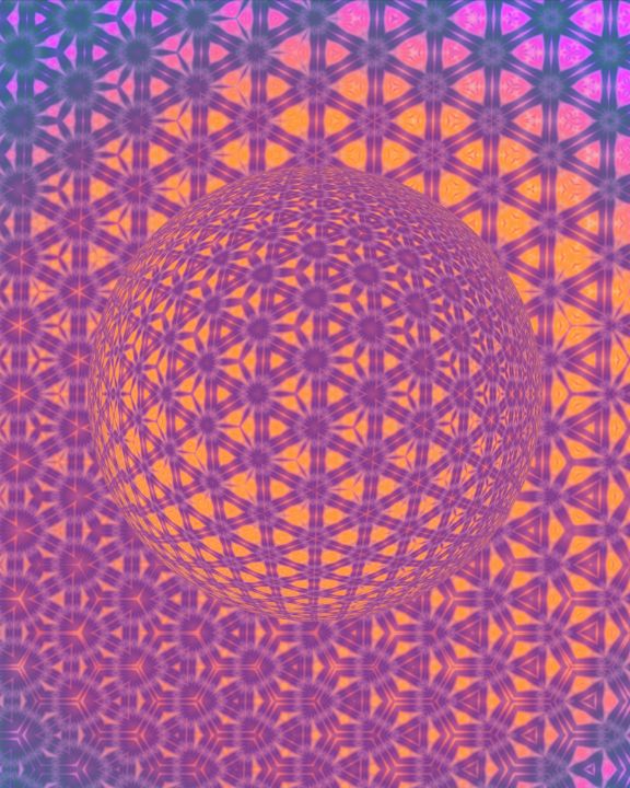 Geo Sphere Sunset - Double-K Artistry - Digital Art & AI, Abstract ...