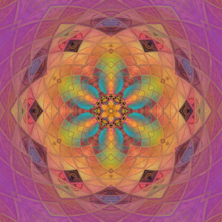 Tropical Sunset Mandala - Double-K Artistry - Digital Art & AI ...