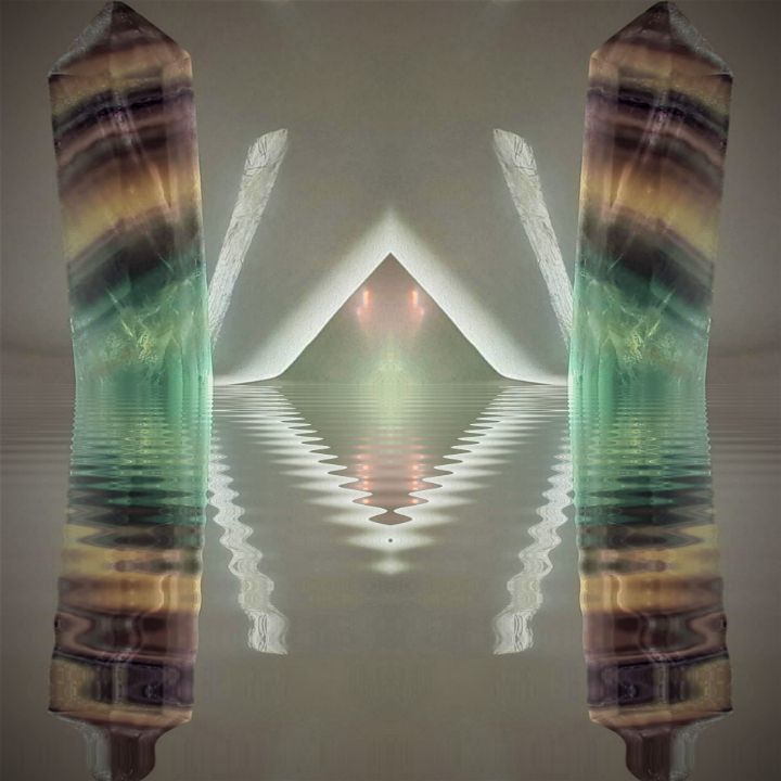 Fluorite Crystal Light Pyramid - Double-K Artistry - Digital Art & AI ...