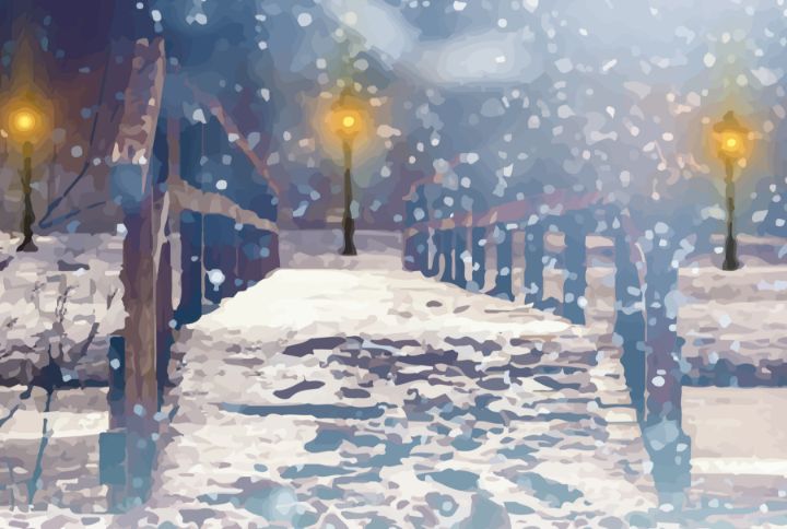 Beautiful winter - Sandys Art - Drawings & Illustration, Holidays ...