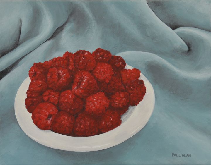 PEI Raspberries - Art by Alan - Paintings & Prints, Food & Beverage ...