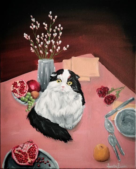 Cat Study - Annita Luxon - Paintings & Prints, Animals, Birds, & Fish ...