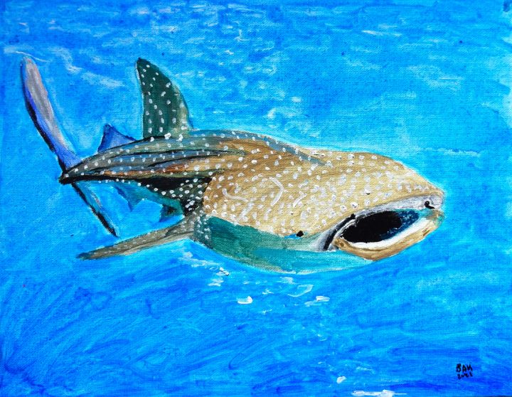 Whale Shark (Endangered) - Karl art - Paintings & Prints, Animals ...