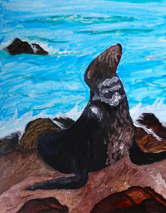 Sea Lion (Critically Endangered) - Karl art - Paintings & Prints ...