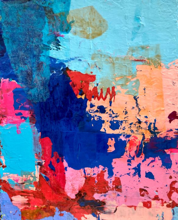 Day Dream - Diane Leon - Paintings & Prints, Abstract, Collage - ArtPal