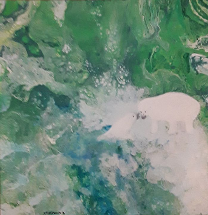 Polar - Art Amendola abstract pets - Paintings & Prints, Animals, Birds ...