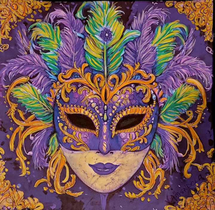 Madi Gras - Art Amendola abstract pets - Drawings & Illustration ...