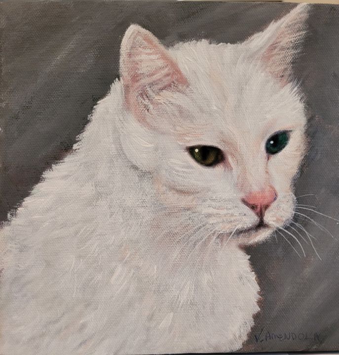 Lincoln - Art Amendola abstract pets - Paintings & Prints, Animals ...