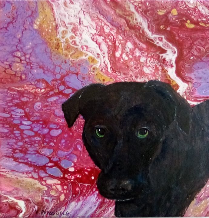 Sweetie - Art Amendola abstract pets - Paintings & Prints, Animals ...