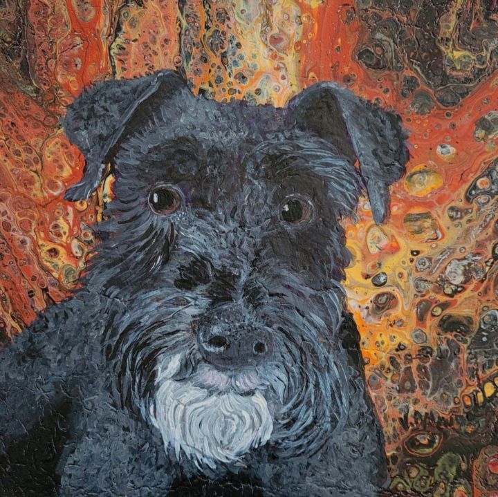 LIzzy - Art Amendola abstract pets - Paintings & Prints, Animals, Birds ...