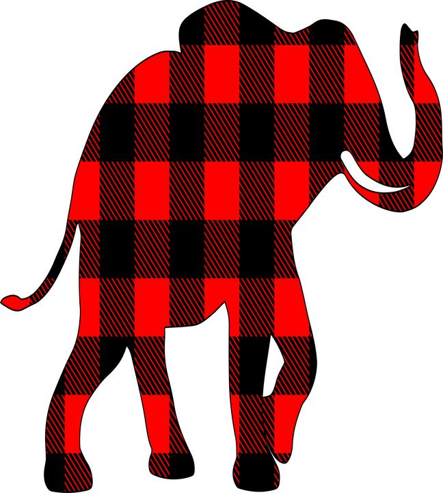 Christmas Elephant red - zak bakir - Drawings & Illustration, Abstract ...