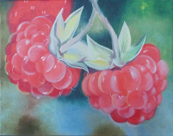 Raspberry Original Oil Painting - LenaArtPT - Paintings & Prints ...
