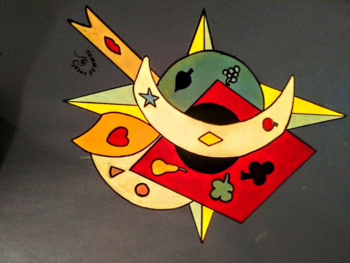 Confused shapes and colorful - Unique art work 1957 - Drawings ...