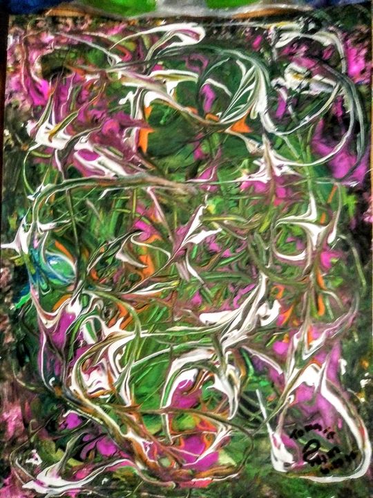 Streams of colors - Unique art work 1957 - Paintings & Prints, Abstract ...