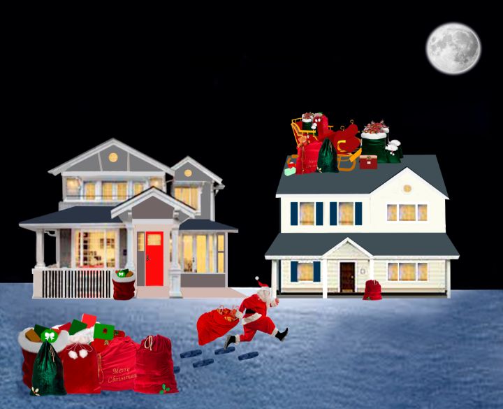 The Santa Claus Hustle - KareAnnArt - Drawings & Illustration, Holidays ...