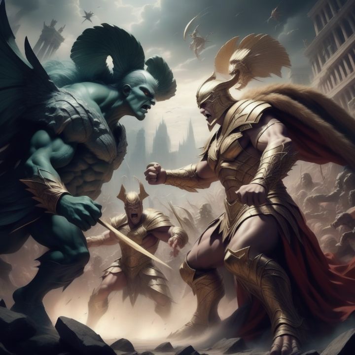 Gods are fighting - Harel Perlman - Digital Art & AI, Fantasy ...