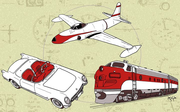 Jet Age Style - Sketches of Payne - Digital Art & AI, Vehicles ...