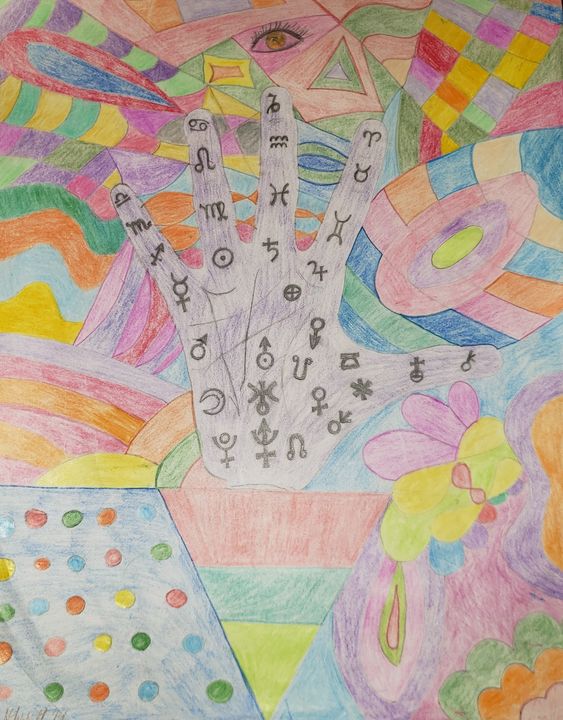 See my hand - Creole Lady Art - Drawings & Illustration, Abstract ...