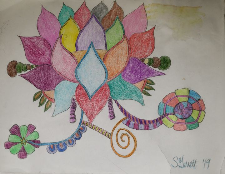 Lotus simple - Creole Lady Art - Drawings & Illustration, Flowers ...