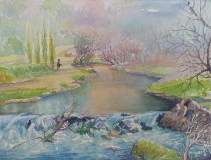 stream - artgallery - Paintings & Prints, Landscapes & Nature, Gardens ...