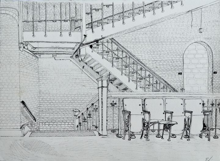 William's Hall - Rachael Wells Art - Drawings & Illustration, Buildings ...