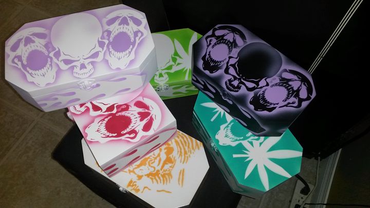 Airbrush Boxes - Acro Arts - Crafts & Other Art, Boxes - ArtPal