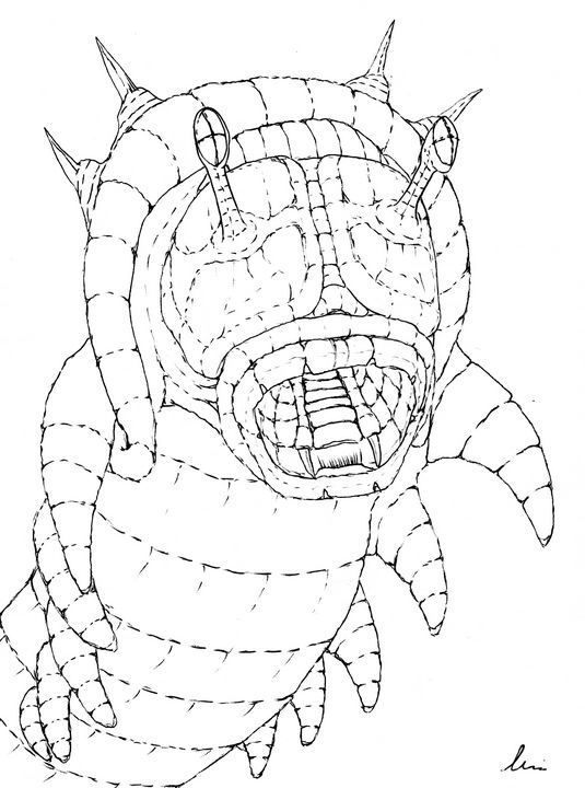 Alien sea worm - Luis's art gallery - Drawings & Illustration, Fantasy ...
