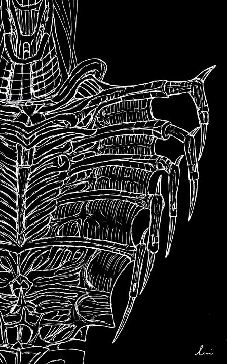 Snake alien (sort of) - inverted - Luis's art gallery - Drawings ...