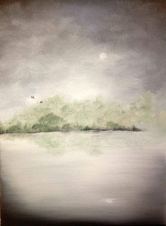 18x24 Misty Morning Oil Painting - The Purple Canvas - Paintings ...