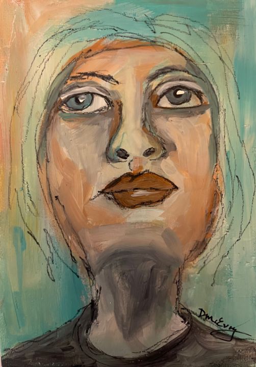 Gazing Upward - Deborah McEvoy - Paintings & Prints, People & Figures ...