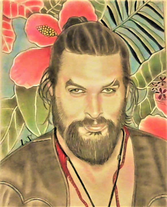 Jason Momoa - Drawings of Celebrities by Lisa Vetrone - Drawings ...