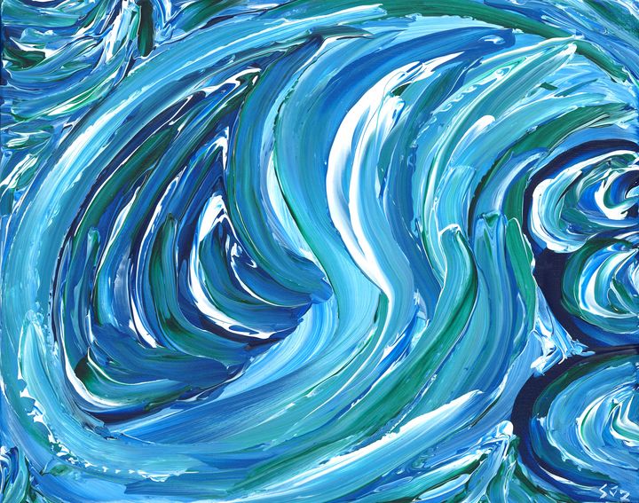 Waves - Susan Andrews - Paintings & Prints, Abstract, Color - ArtPal
