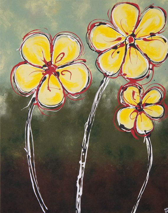Wild Flowers - Art By Raelynn - Paintings & Prints, Flowers, Plants ...