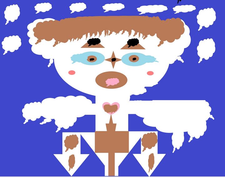 Cloud Girl - Art I AM Studio - Drawings & Illustration, Abstract ...