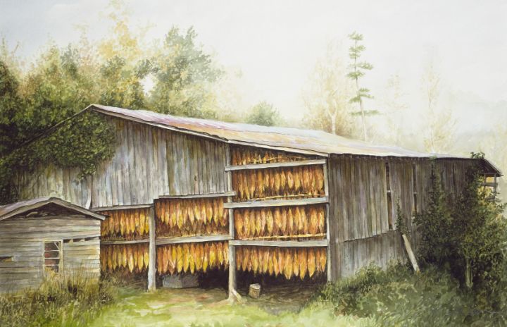 Tobacco Barn - Mark McFerron - Paintings & Prints, Ethnic, Cultural ...