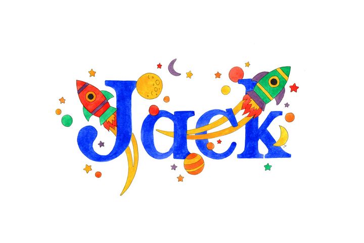 Jack Space - illustrated names by Jayne Farrer - Paintings & Prints ...