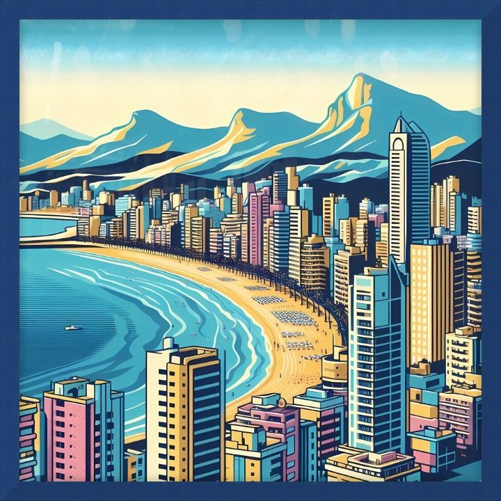 "Benidorm" - Costa Art - Paintings & Prints, Landscapes & Nature, Beach ...
