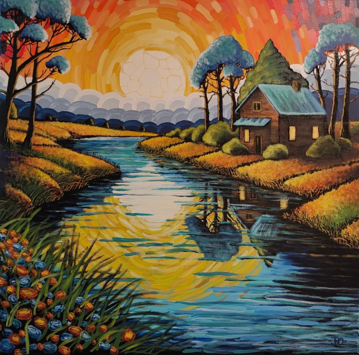 Happy Place - JRO - Paintings & Prints, Landscapes & Nature, Rivers ...