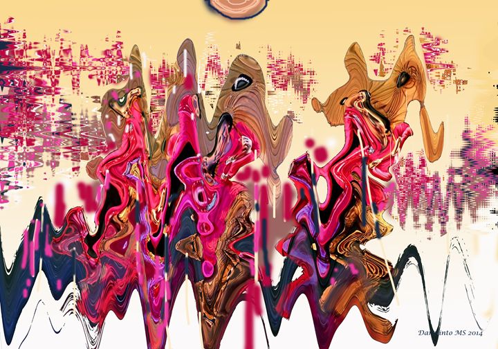 Three Dancers - Darminto Art Gallery - Digital Art & AI, Abstract ...