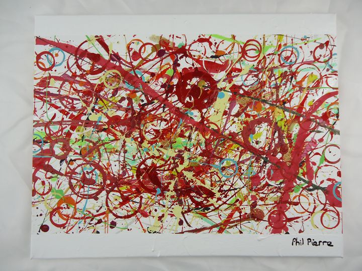 Red Bubbles 001 - Phil Pierre - Paintings & Prints, Abstract, Color ...