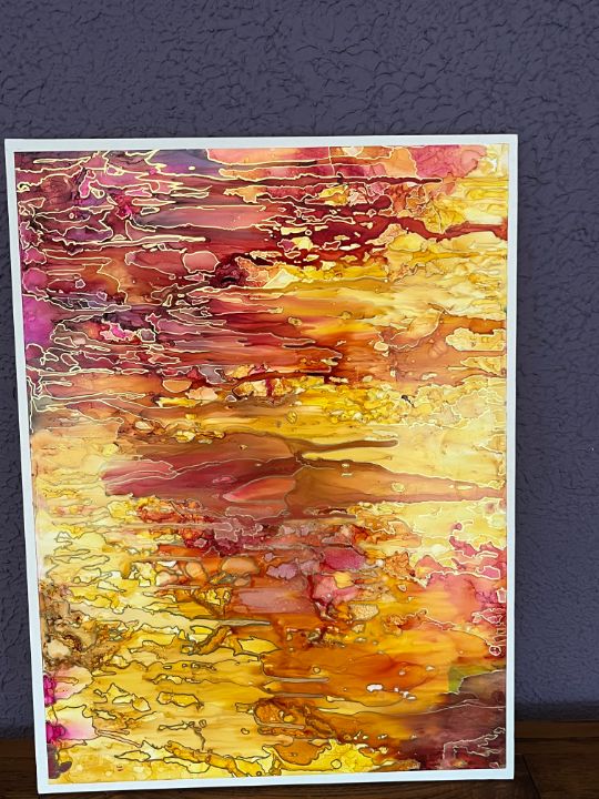 The Red Sea - Abstract Ink Creations - Paintings & Prints, Abstract ...