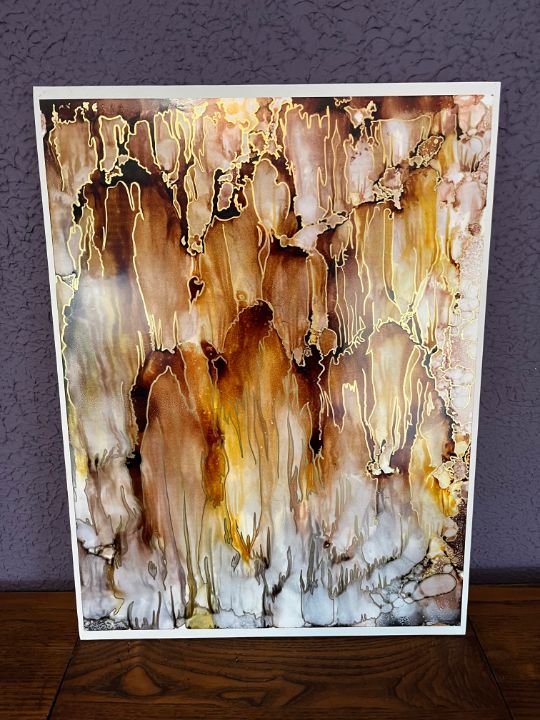 Golden Angels - Abstract Ink Creations - Paintings & Prints, Abstract ...