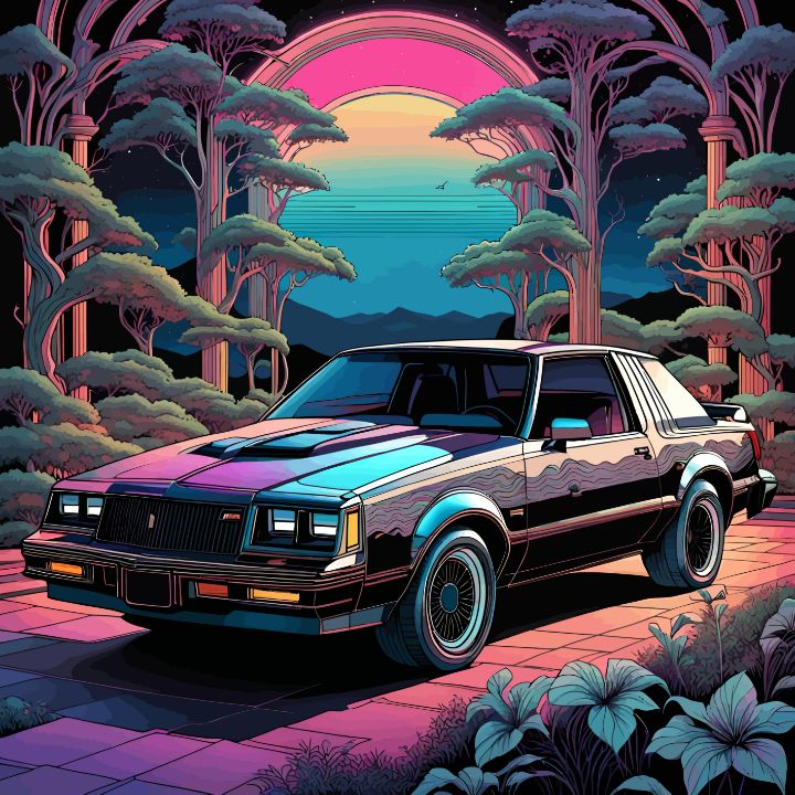 Retro Radiance - Wolf Art - Digital Art & AI, Vehicles & Transportation ...