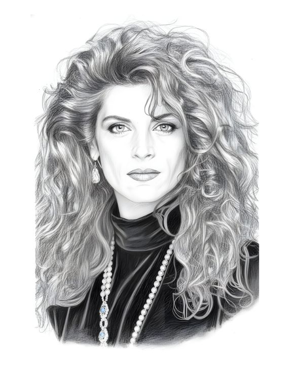 Kirstie Alley - Wolf Art - Drawings & Illustration, People & Figures ...