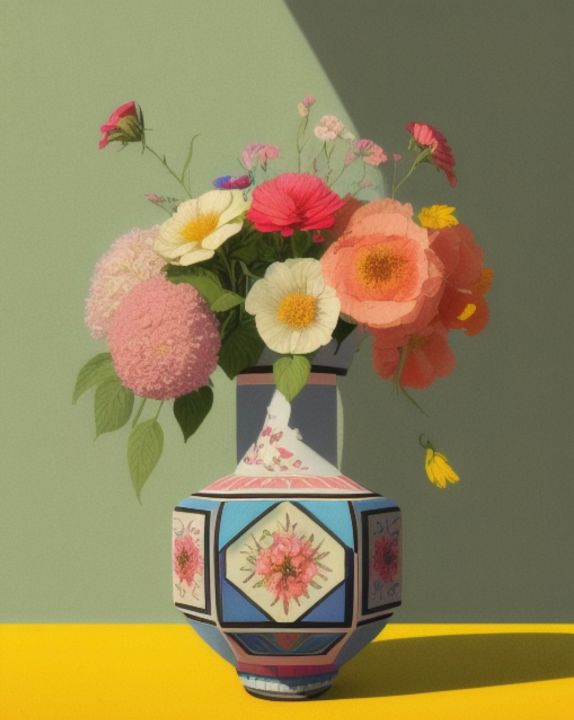 Retrouvailles - Nouveau Riche - Digital Art & AI, Still Life, Floral ...
