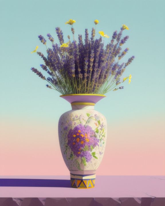 Feuilleter - Nouveau Riche - Digital Art & AI, Still Life, Floral - ArtPal