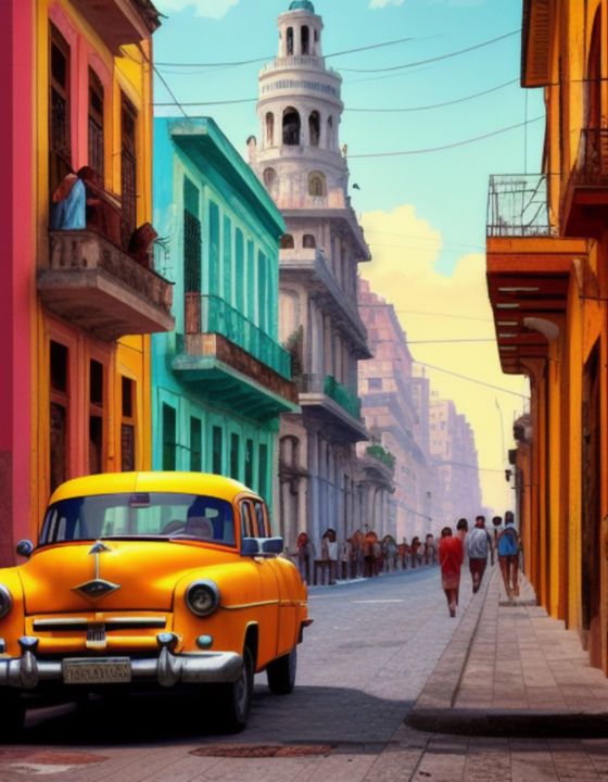 Havana - Nouveau Riche - Digital Art & AI, Places & Travel, Caribbean ...