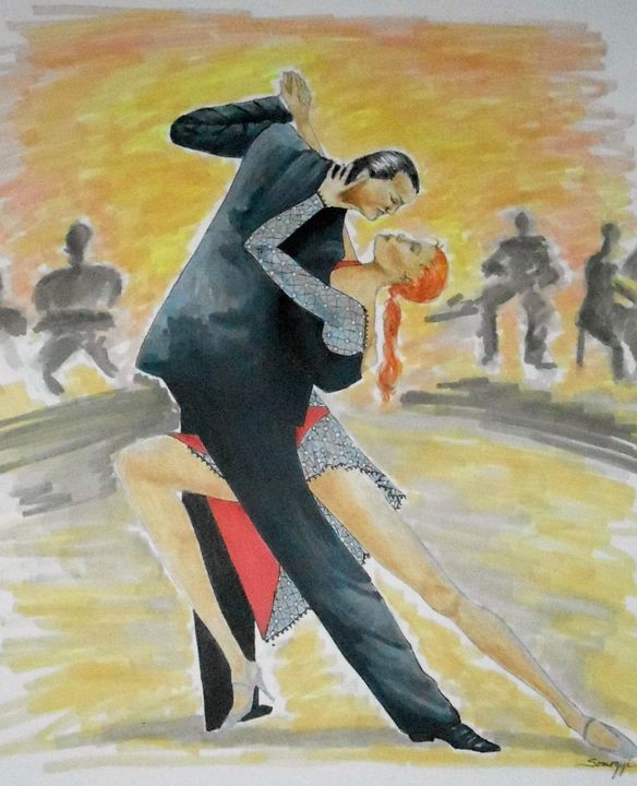 Tango Tangle - Somogyi - Drawings & Illustration, People & Figures ...