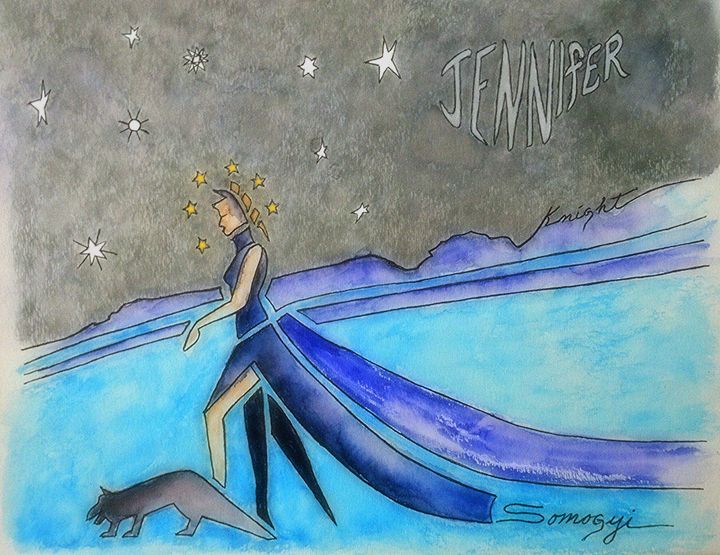 Jennifer Knight Album Cover - Somogyi - Paintings & Prints ...