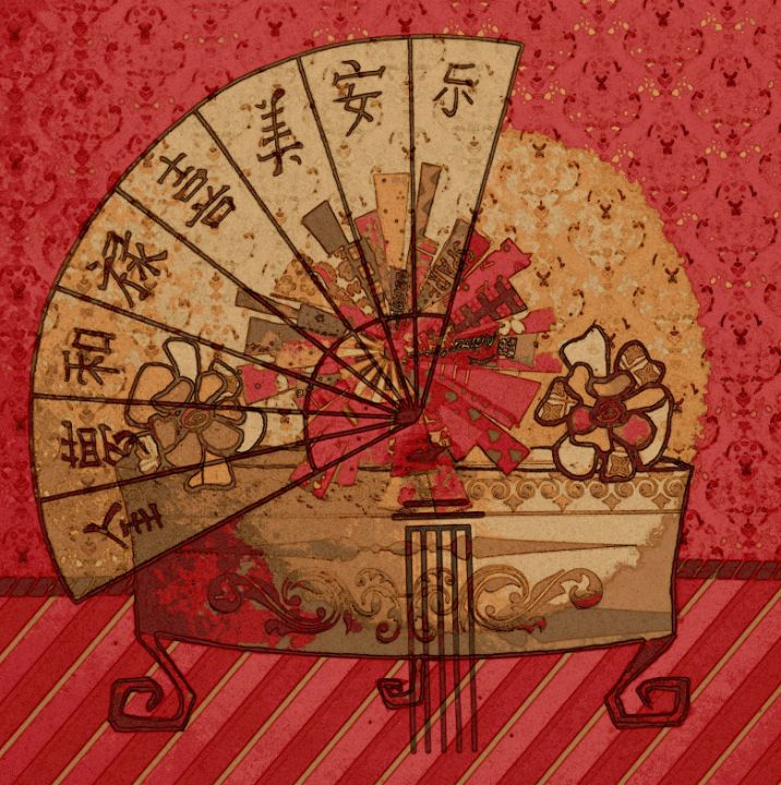 Chrysanthemum Fan - Somogyi - Digital Art, Still Life, Vases & Urns ...